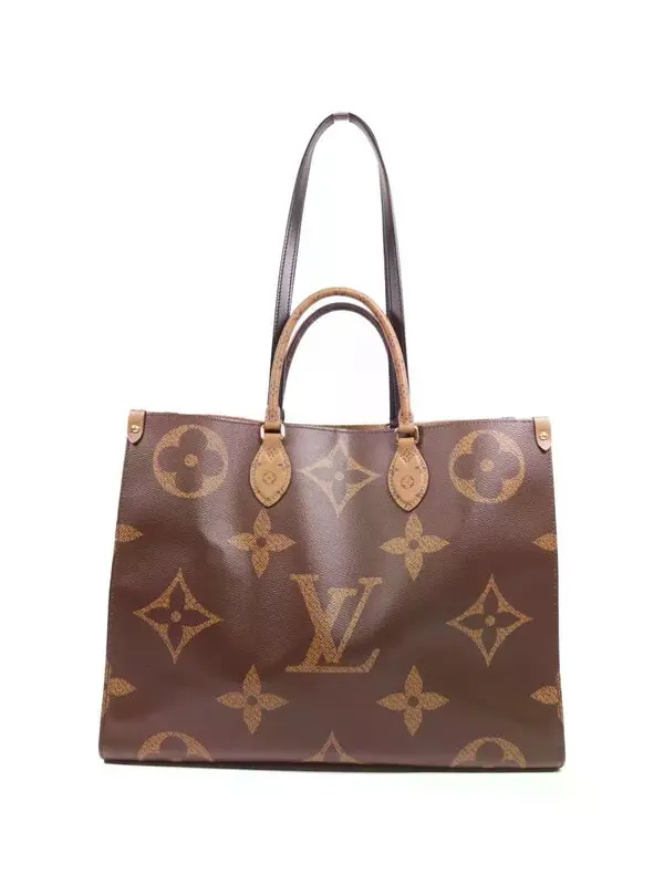 LOUIS VUITTON Monogram Giant Reverse Onthego Tote Bag - Brown
