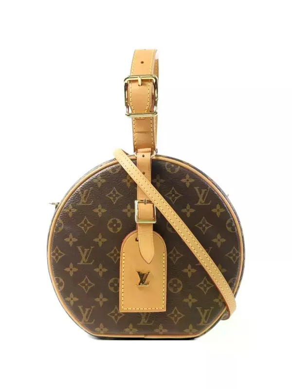 LOUIS VUITTON Monogram Canvas Petite Boite Chapeau Bag - Brown