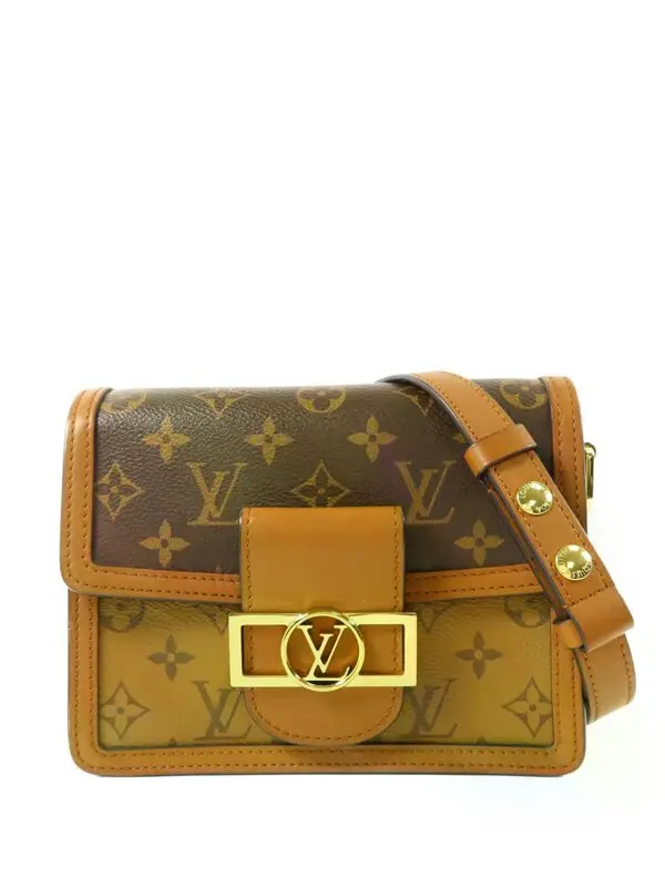 LOUIS VUITTON Mini Dauphine Monogram Reverse Canvas Shoulder Bag - Brown