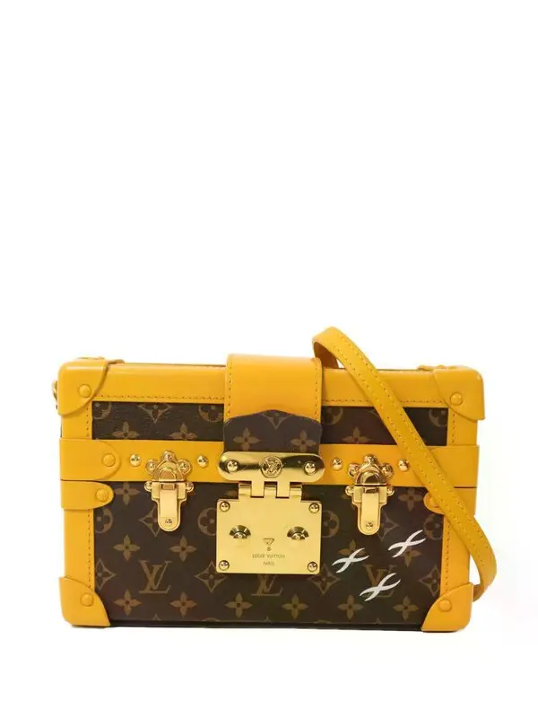 LOUIS VUITTON Petite Malle Monogram Shoulder Bag - Brown