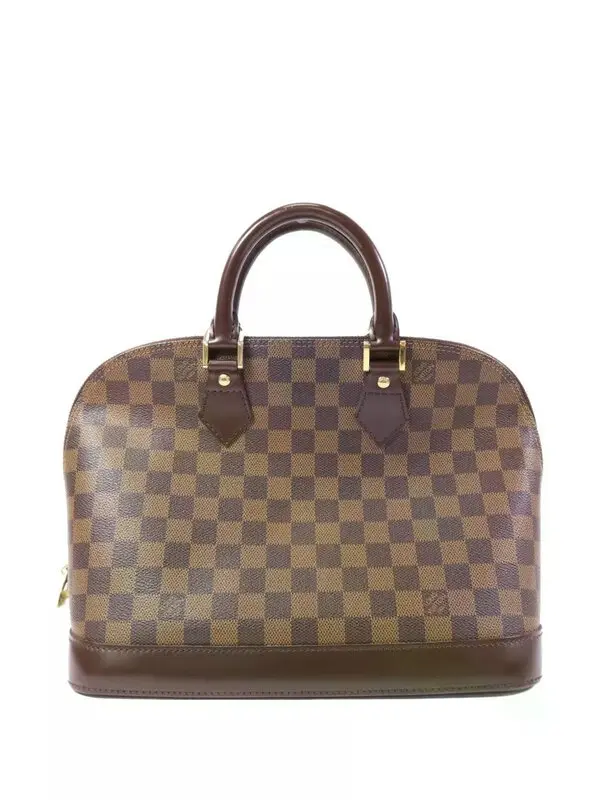 LOUIS VUITTON Alma Damier Ebène Canvas Tote Bag