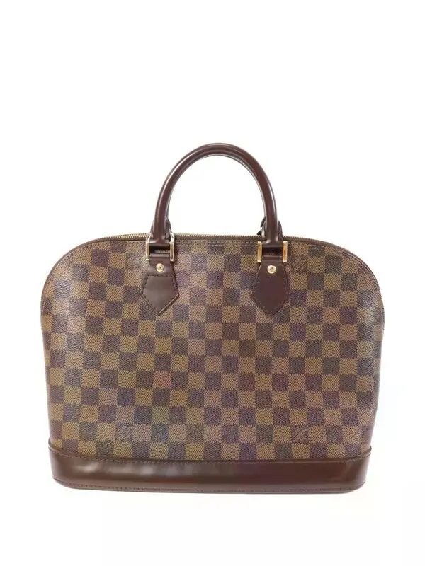 LOUIS VUITTON Alma Damier Ebène Canvas Tote Bag