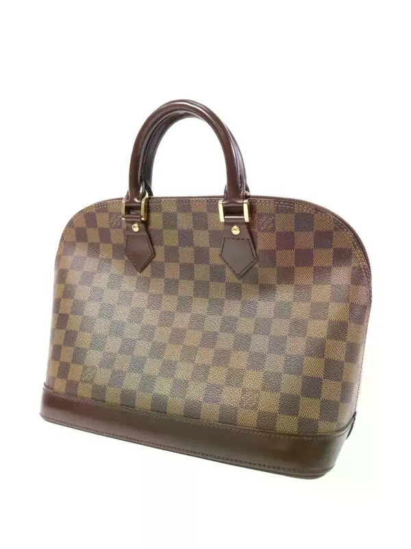 LOUIS VUITTON Alma Damier Ebène Canvas Tote Bag