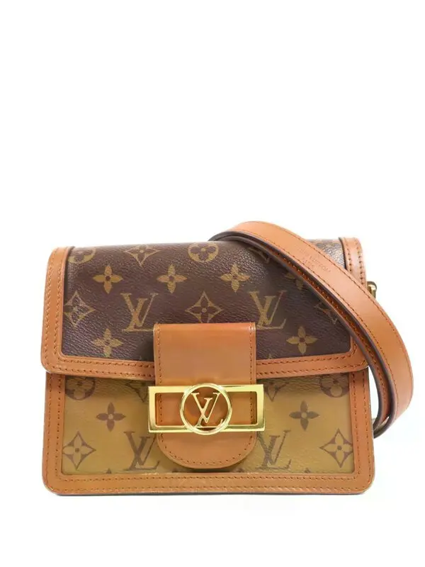 LOUIS VUITTON Mini Dauphine Monogram Reverse Shoulder Bag - Brown