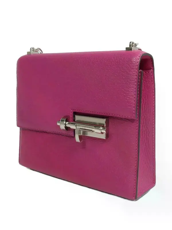 Hermès Mini Verrou Chevre Leather Chain Crossbody Bag - Pink