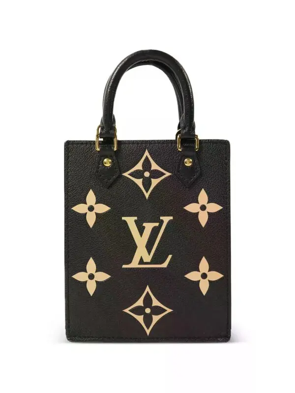 LOUIS VUITTON Empreinte Petit Sac Plat Monogram Tote Bag - Black