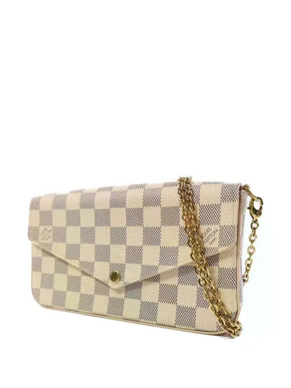 LOUIS VUITTON Felicie Pochette Damier Azur Tote Bag - Neutrals