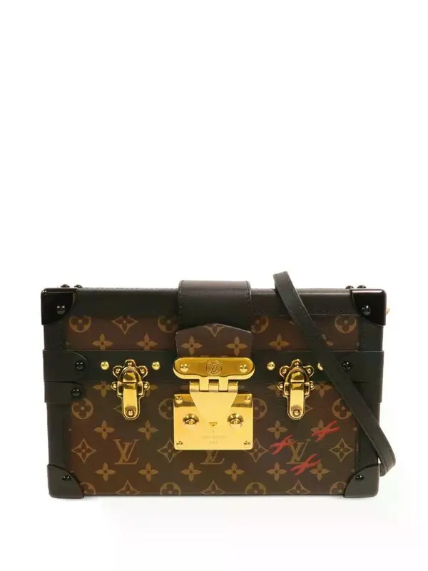 LOUIS VUITTON Petite Malle Monogram Canvas Crossbody Bag - Brown