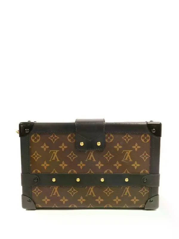 LOUIS VUITTON Petite Malle Monogram Canvas Crossbody Bag - Brown