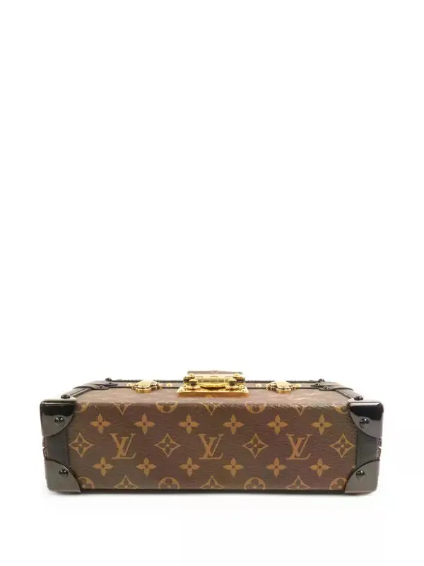 LOUIS VUITTON Petite Malle Monogram Canvas Crossbody Bag - Brown