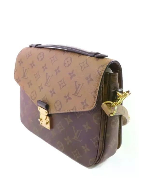 LOUIS VUITTON Monogram Reverse Pochette Metis Shoulder Bag - Brown