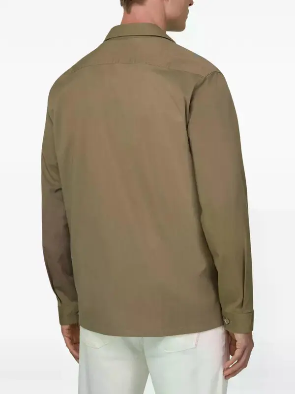 Boggi Milano Chest-pocket Open-collar Shirt - Green