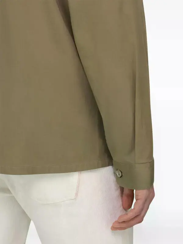 Boggi Milano Chest-pocket Open-collar Shirt - Green