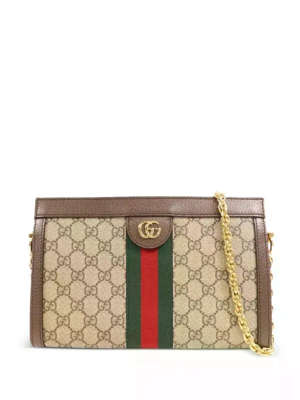 Gucci Gg Supreme Canvas Web Stripe Tote Bag - Neutrals