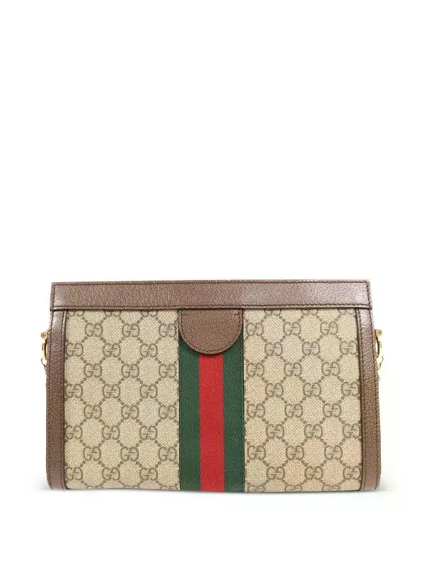 Gucci Gg Supreme Canvas Web Stripe Tote Bag - Neutrals