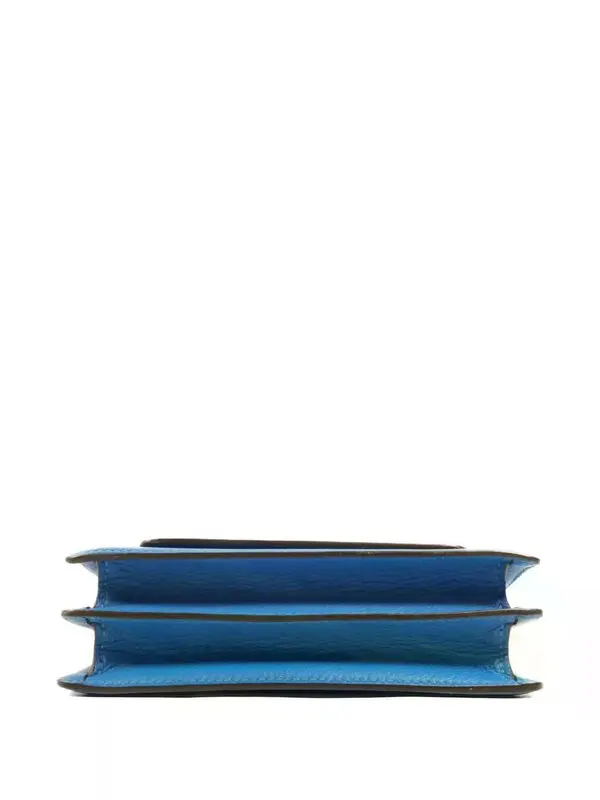 Hermès Mini Roulis Evercolor-leather Crossbody Bag - Blue