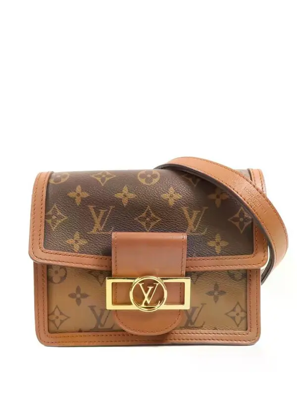 LOUIS VUITTON Dauphine Monogram Reverse Mini Shoulder Bag - Brown