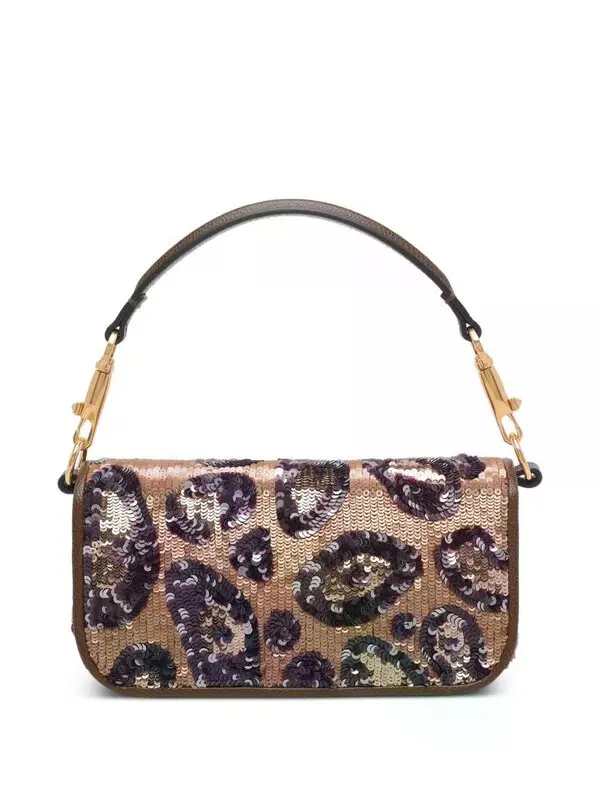 Valentino Garavani Vlogo Signature Embellished Shoulder Bag - Neutrals