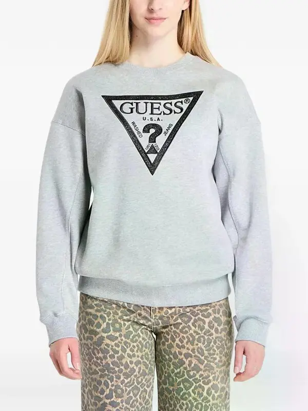 Guess Logo Embellished Sweatshirt