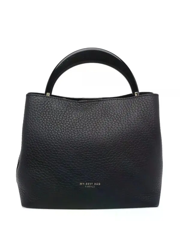 MY BEST BAG FIRENZE Firenze Grained Leather Clutch Bag With Top Handle - Black