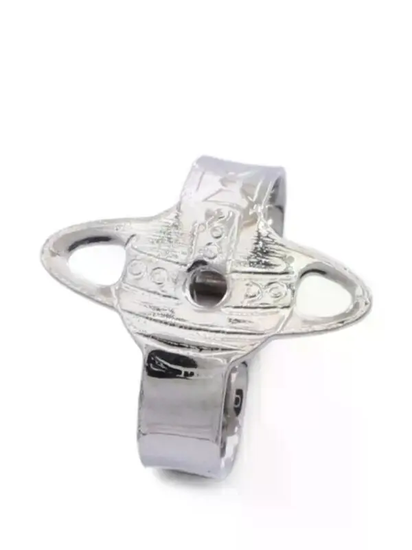 VIVIENNE WESTWOOD Orb Signature Rhinestone Embellishment Drop Earrings - Silver