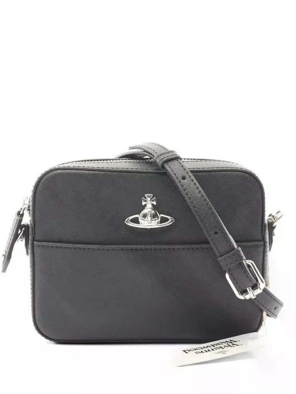 VIVIENNE WESTWOOD Orb Saffiano Camera Shoulder Bag - Black