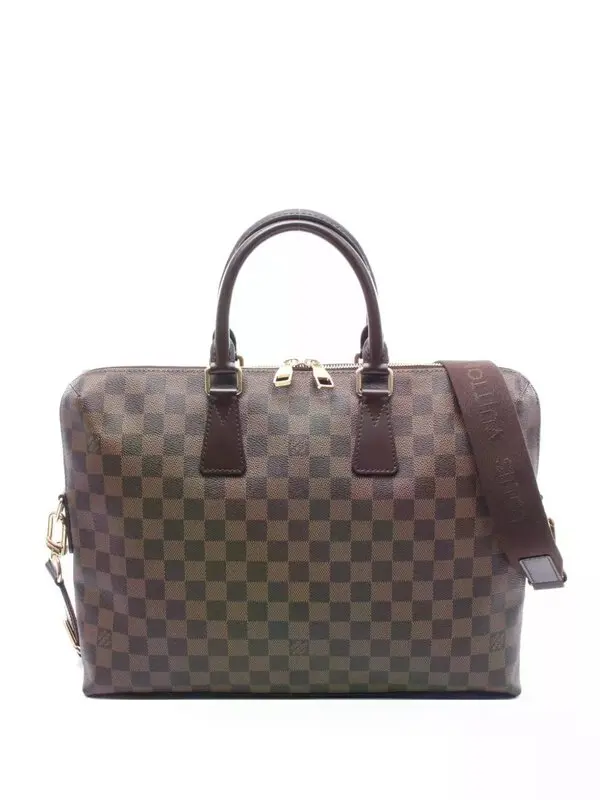 LOUIS VUITTON 2015 Jules Damier Ebene Briefcase - Brown