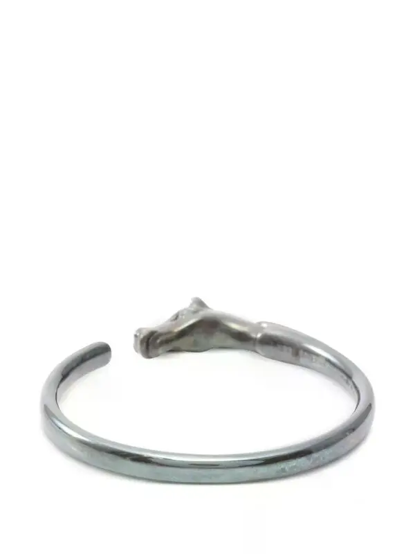 Hermès Silver-tone Horse Head Bangle