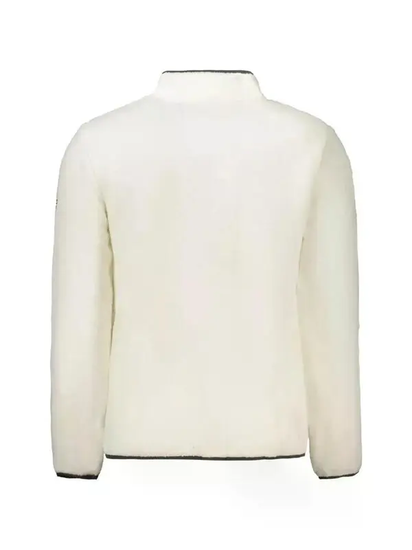 NORWAY 1963 Fleece Texture Mock Neck Zip-up Sweatshirt - Neutrals