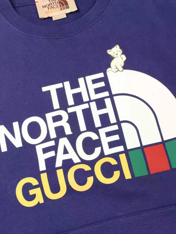 Gucci X The North Face Logo Print Pouch Pocket Sweater