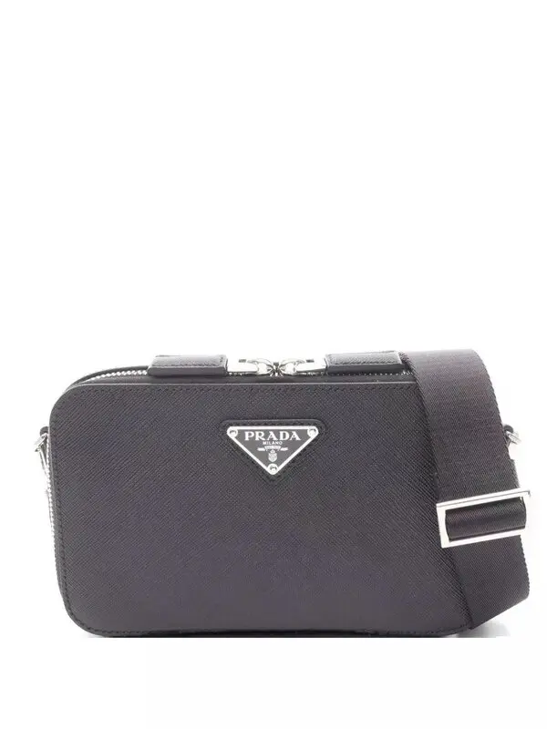 Prada Saffiano Leather Shoulder Bag - Black