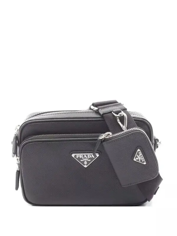 Prada Saffiano Leather Shoulder Bag - Black