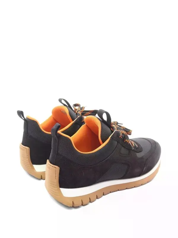 Hermès Jimmy Suede And Mesh Lace-up Sneakers - Black