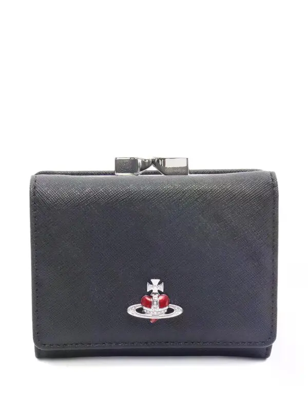VIVIENNE WESTWOOD Leather Trifold Wallet - Black