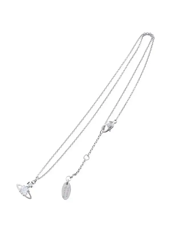VIVIENNE WESTWOOD Tone Orb Pendant Cable-link Chain Necklace - Silver