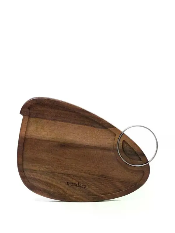 WOODSEA Engraved Metal-ring Serving Board