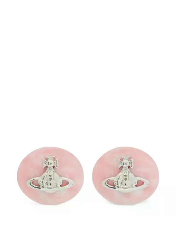 VIVIENNE WESTWOOD Orb Plaque Stud Earrings - Silver