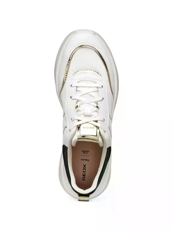 Geox Panelled Mesh Sneakers - White