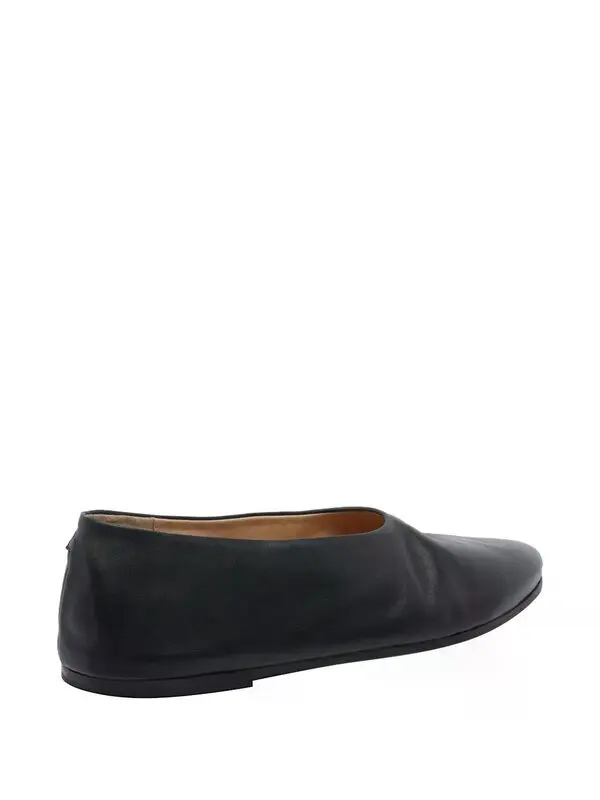 Marsèll Coltellaccio Ballet Flats In Smooth Grain Leather - Black