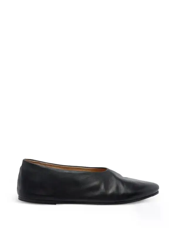 Marsèll Coltellaccio Ballet Flats In Smooth Grain Leather - Black