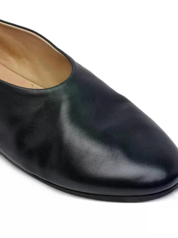 Marsèll Coltellaccio Ballet Flats In Smooth Grain Leather - Black