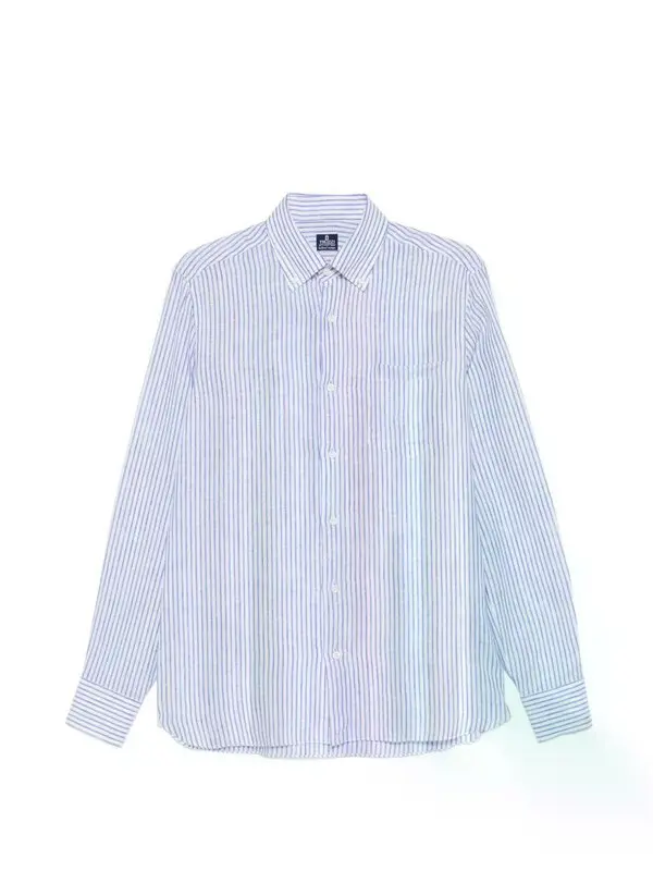 TRUZZI Striped Buttoned Shirt - White