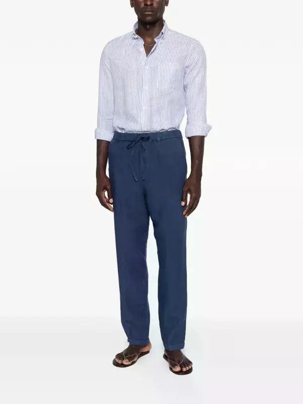 TRUZZI Striped Buttoned Shirt - White