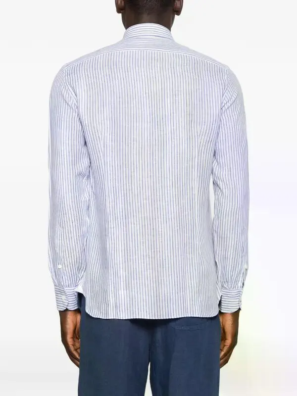 TRUZZI Striped Buttoned Shirt - White