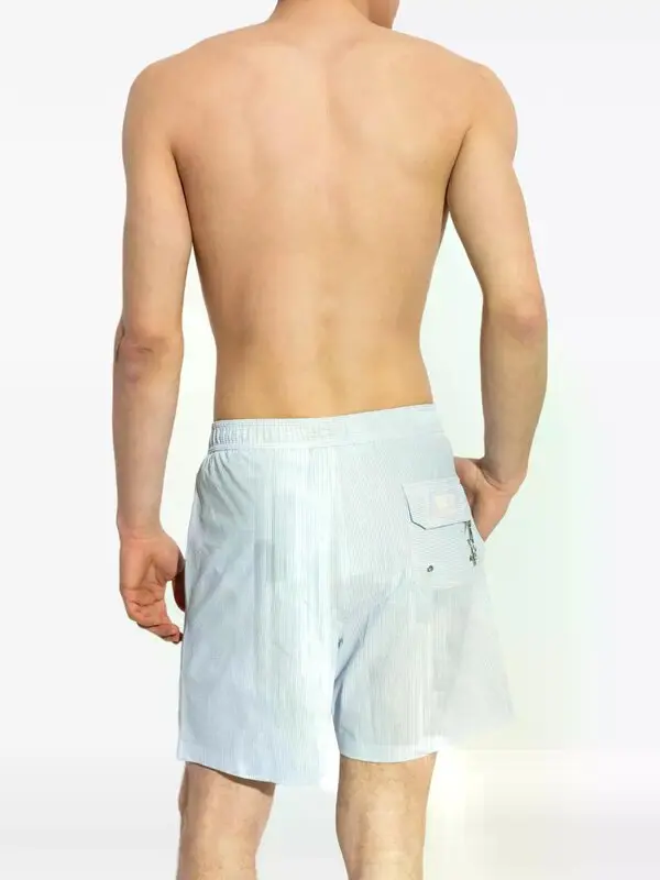 Paul & Shark Striped Seersucker Swim Shorts