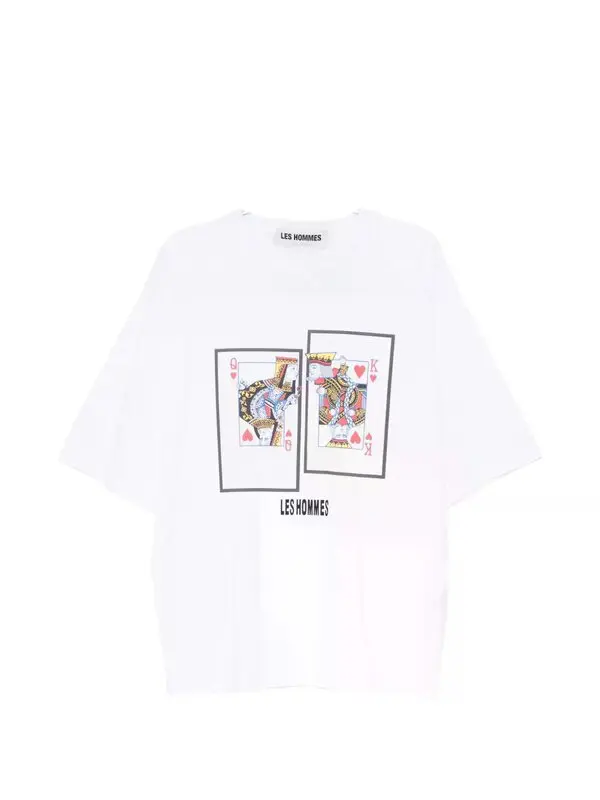 LES HOMMES Printed T-shirt - White