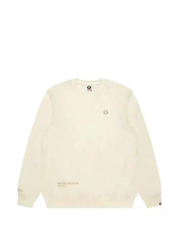 AAPE BY *A BATHING APE Moonface Logo Sweatshirt - Neutrals