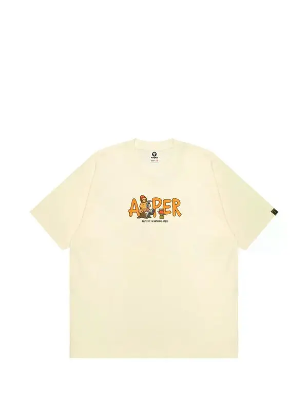 AAPE BY *A BATHING APE Aaper Graphic-print T-shirt - Neutrals
