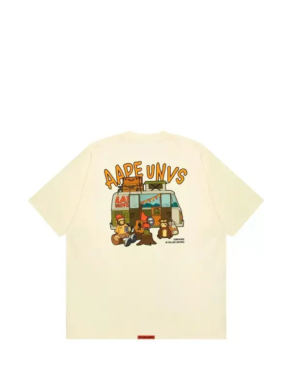 AAPE BY *A BATHING APE Aaper Graphic-print T-shirt - Neutrals