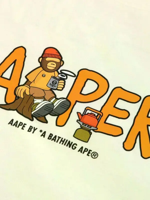 AAPE BY *A BATHING APE Aaper Graphic-print T-shirt - Neutrals